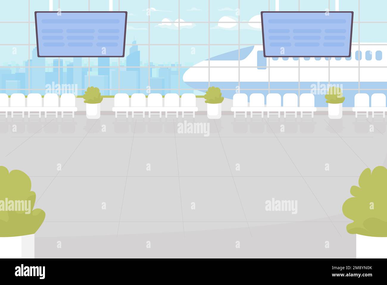Vector illustration inside airport scene hi-res stock photography and ...