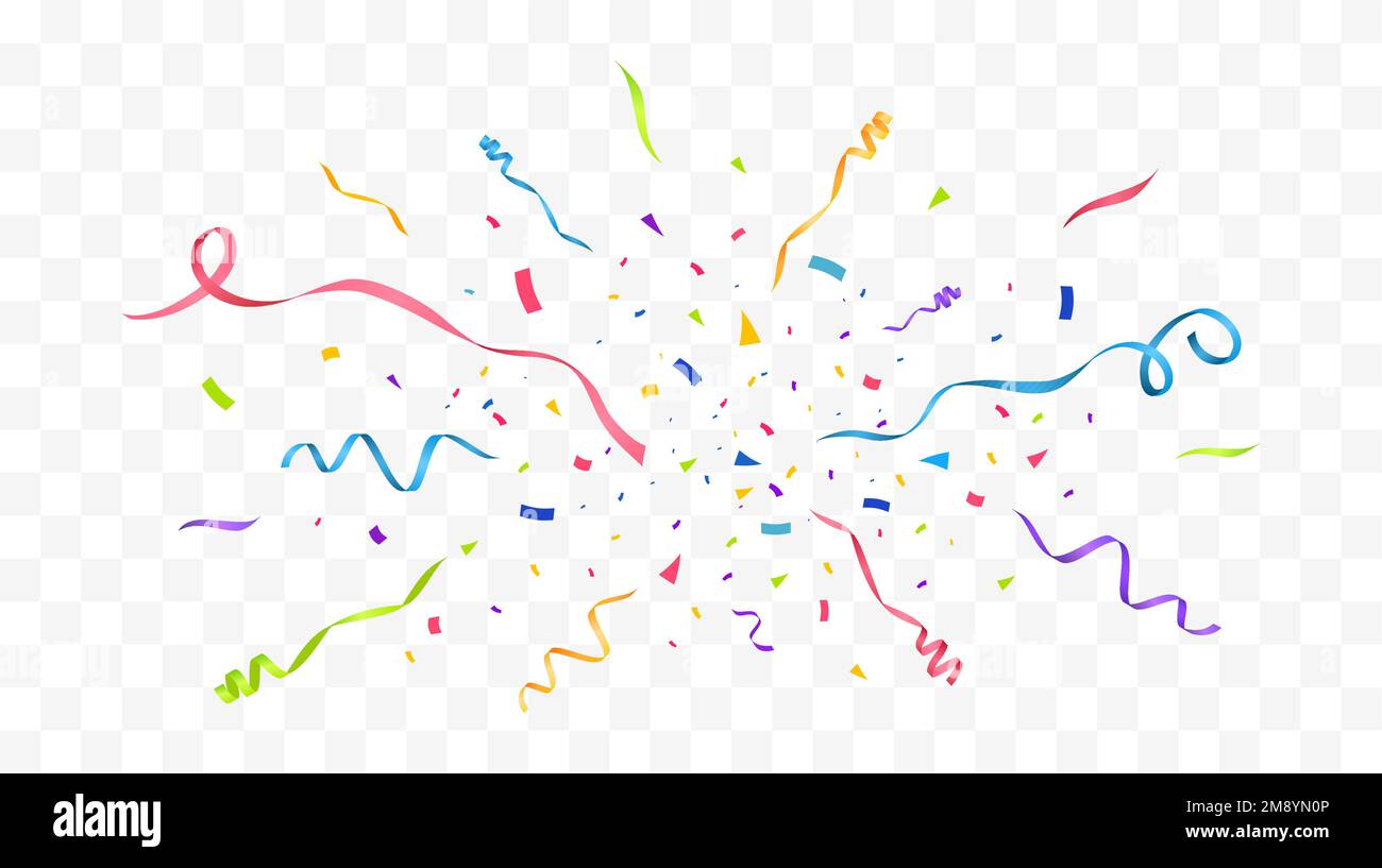 Confetti Background. Festive Backdrop. Party Design With Colorful ...