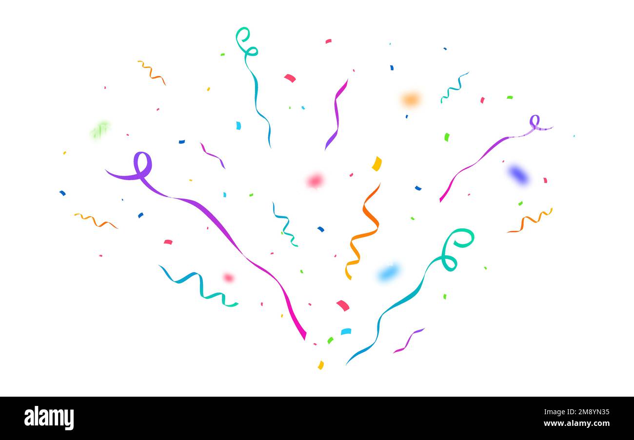 Confetti Background. Festive Backdrop. Party Design With Colorful ...