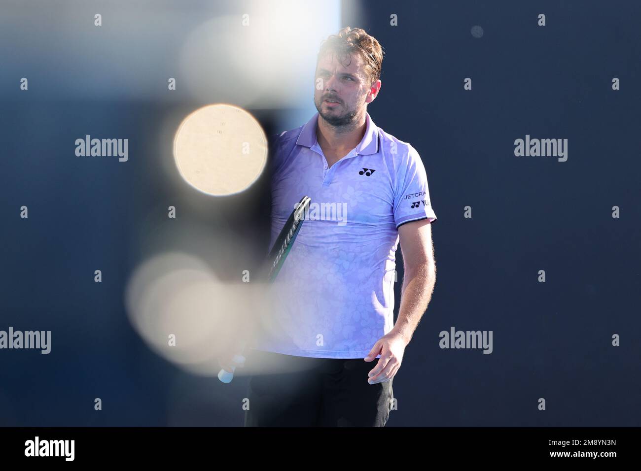 Melbourne, Australia. 16th Jan, 2023. Stan Wawrinka of Switzerland ...