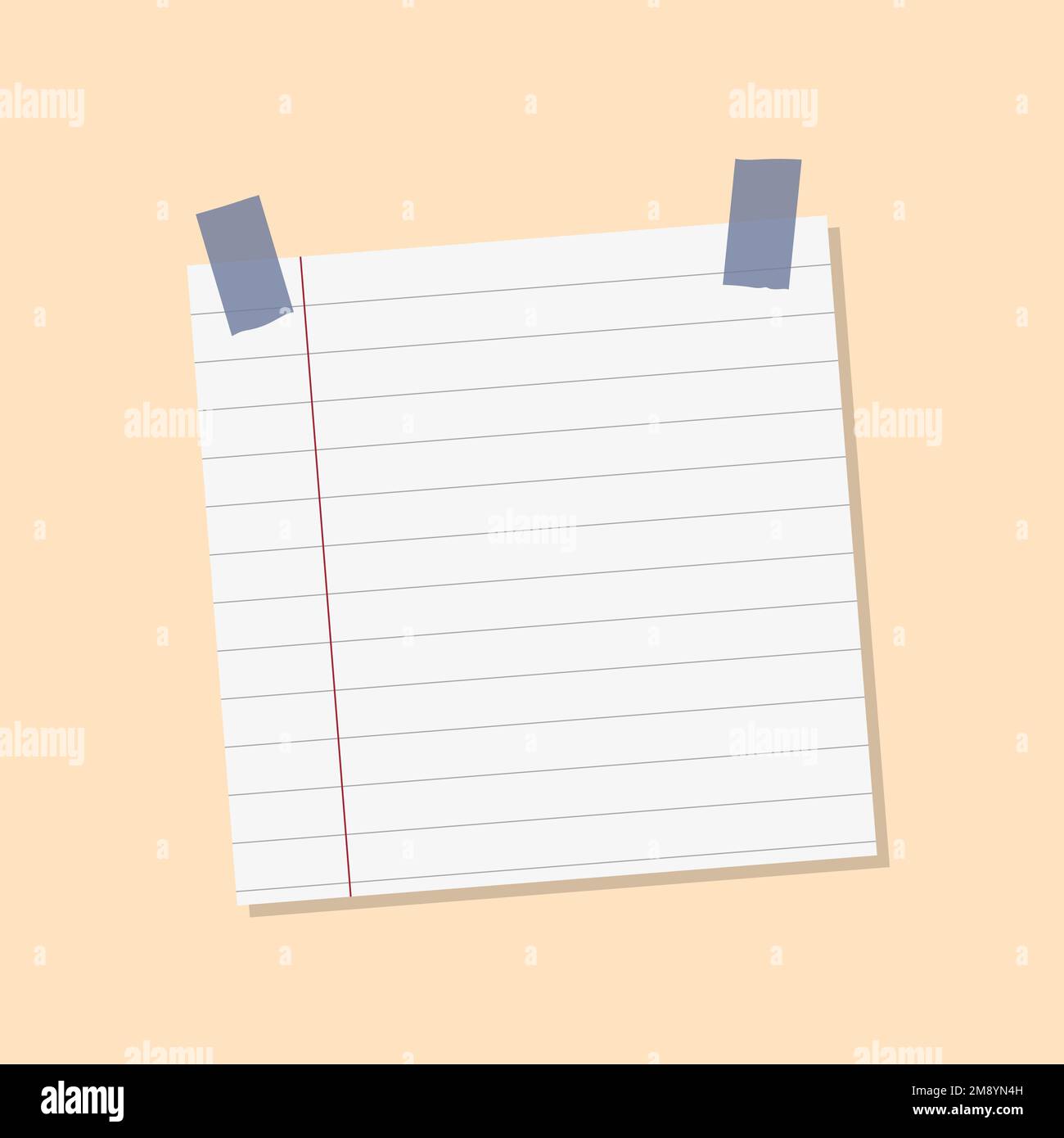 Gray lined notepaper journal sticker vector Stock Vector Image & Art ...