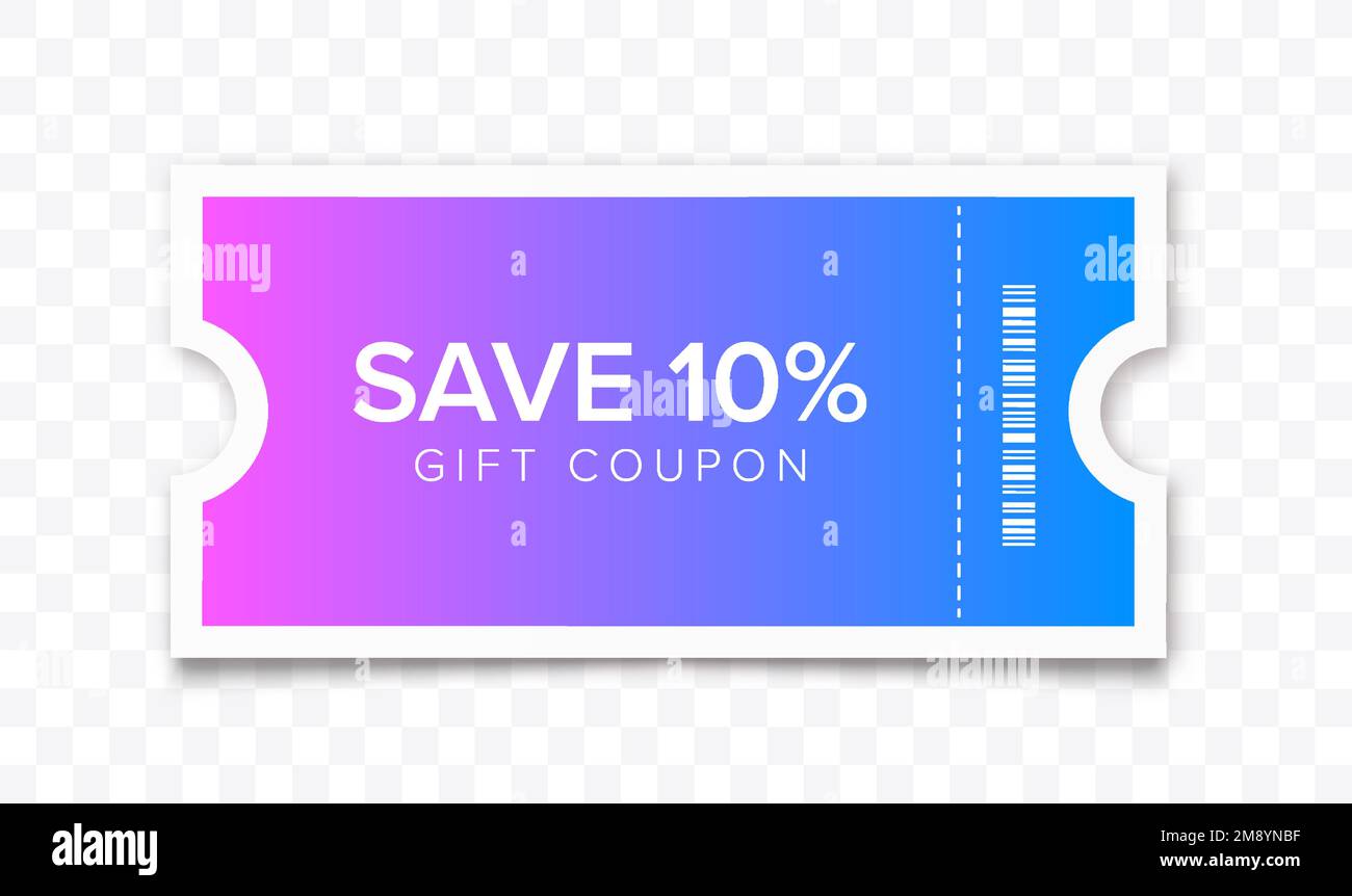 Coupon Discount. Vector Gift Voucher Isolated Stock Vector Image & Art ...