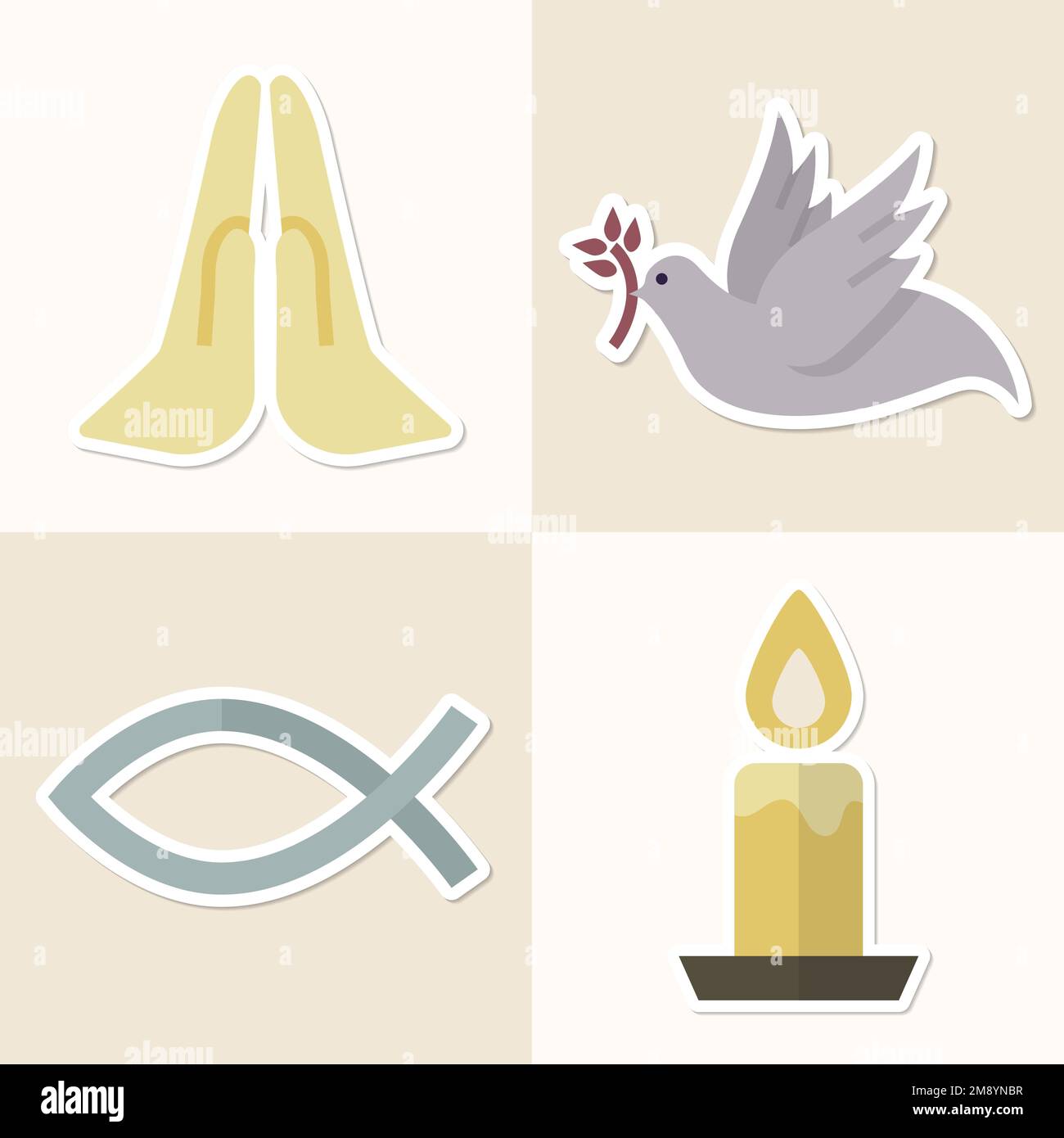 Mixed religious symbols sticker set vector Stock Vector Image & Art - Alamy