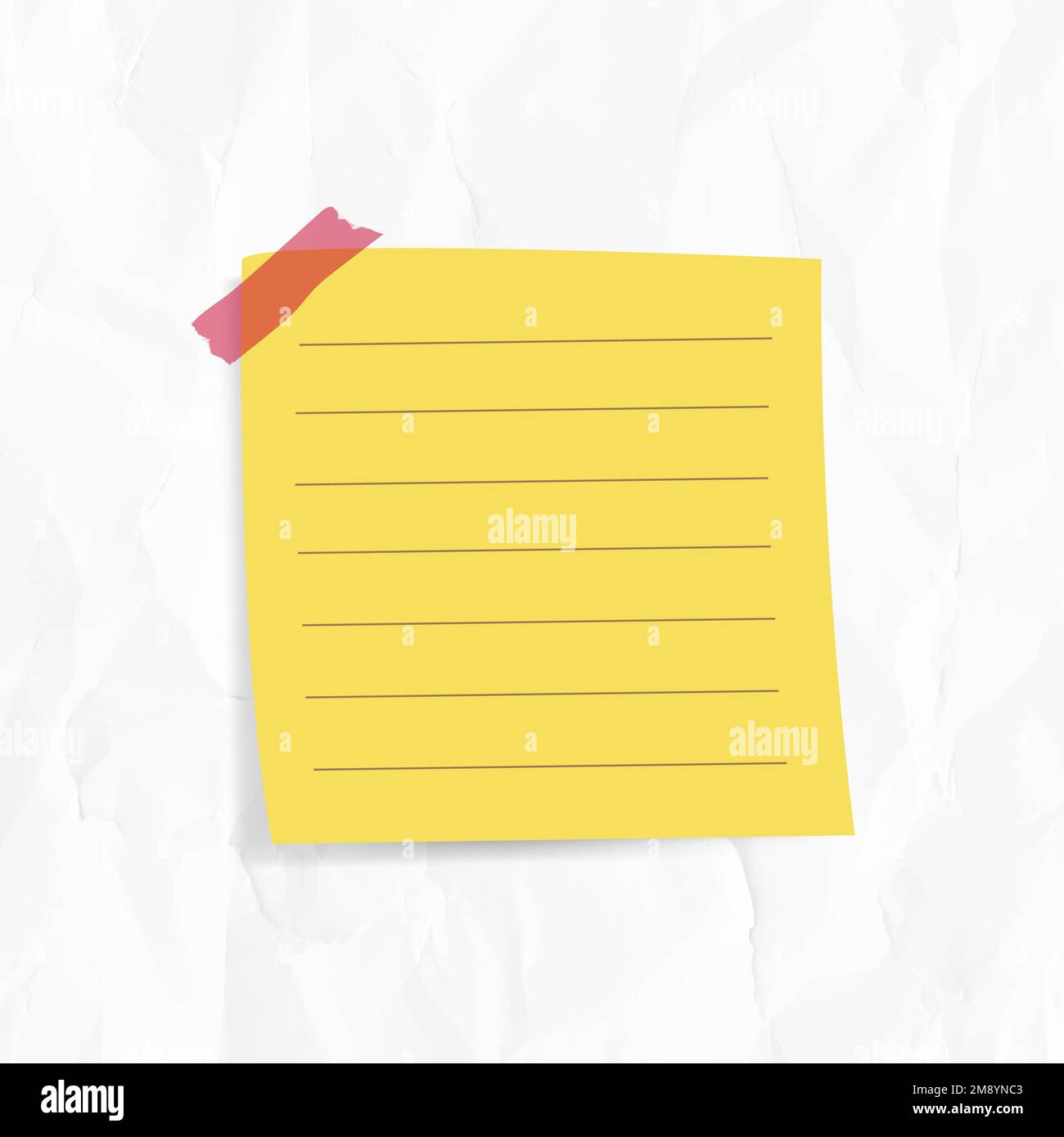 Yellow reminder note sticker vector Stock Vector Image & Art - Alamy