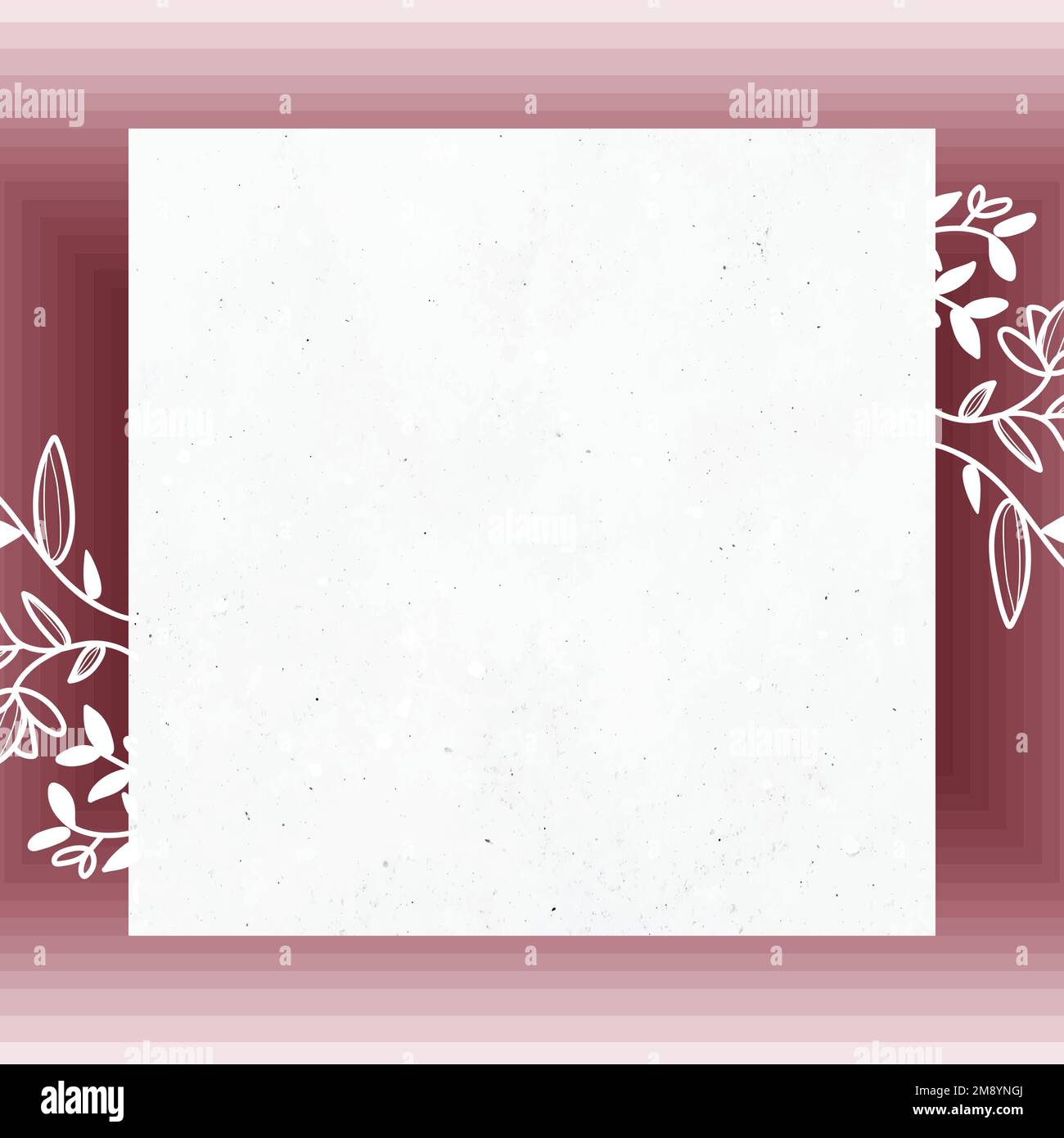 Red square floral frame vector Stock Vector Image & Art - Alamy