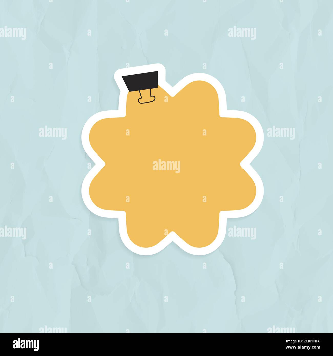 Yellow bubble shaped reminder note sticker vector Stock Vector Image ...