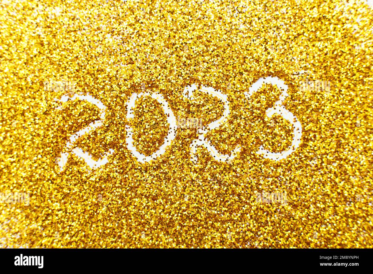 Golden number 2023 inscription hi-res stock photography and images - Alamy