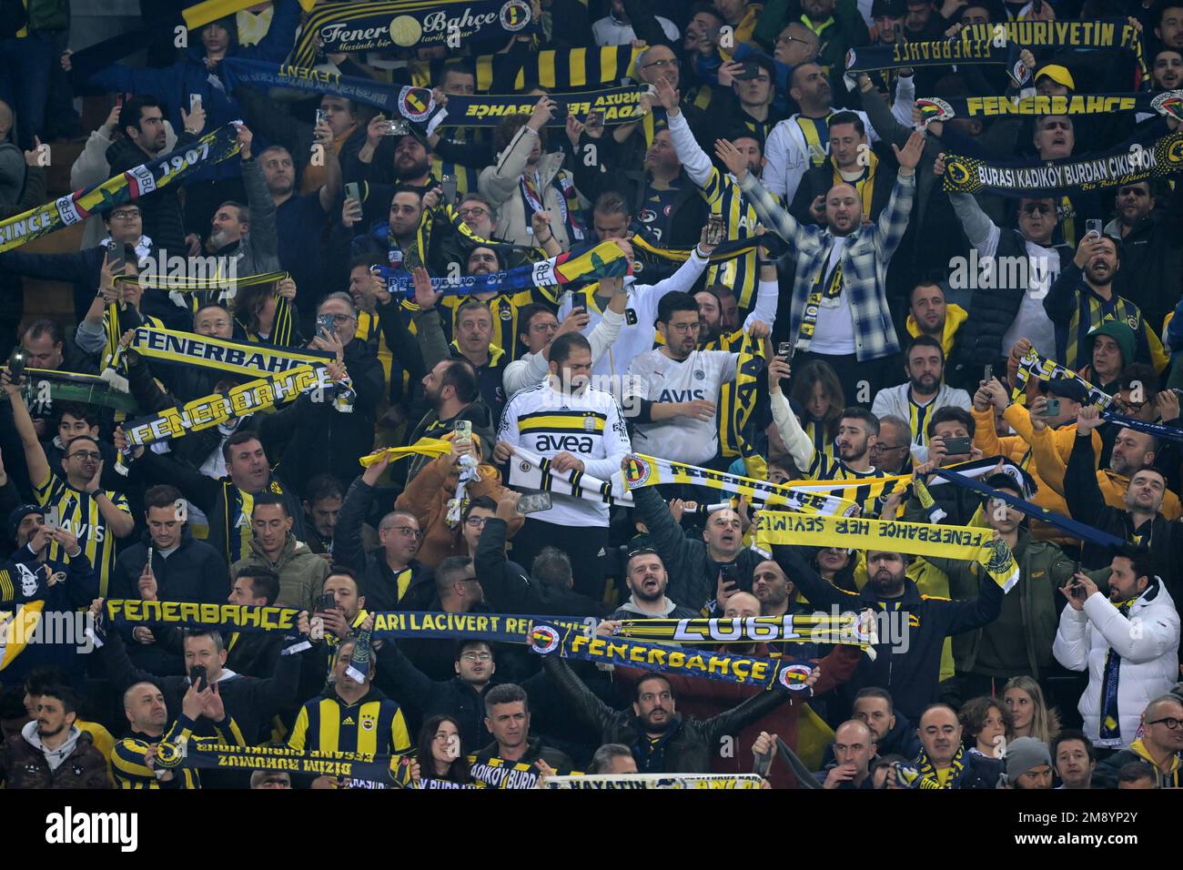 ISTANBUL - Fenerbahce supporters during the Turkish Super Lig match ...