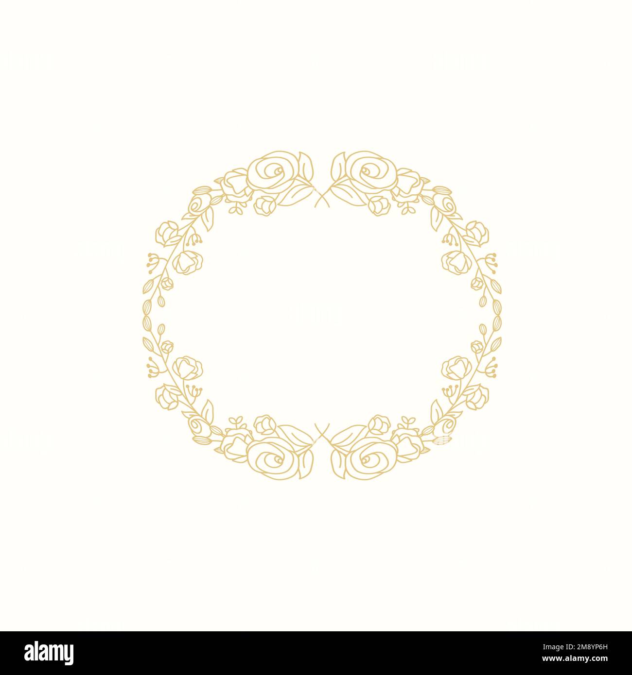 Floral doodle wreath design vector Stock Vector Image & Art - Alamy