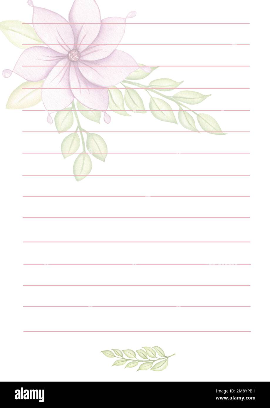 Hand drawn watercolor adorable daily planner with florals. My day to-do ...