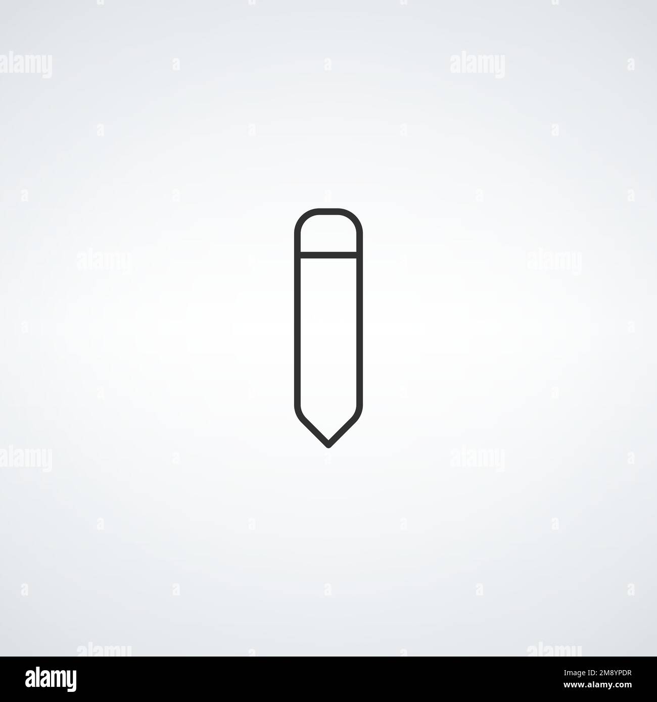 Linear Pen, write icon. Signature pen outline and filled vector sign ...