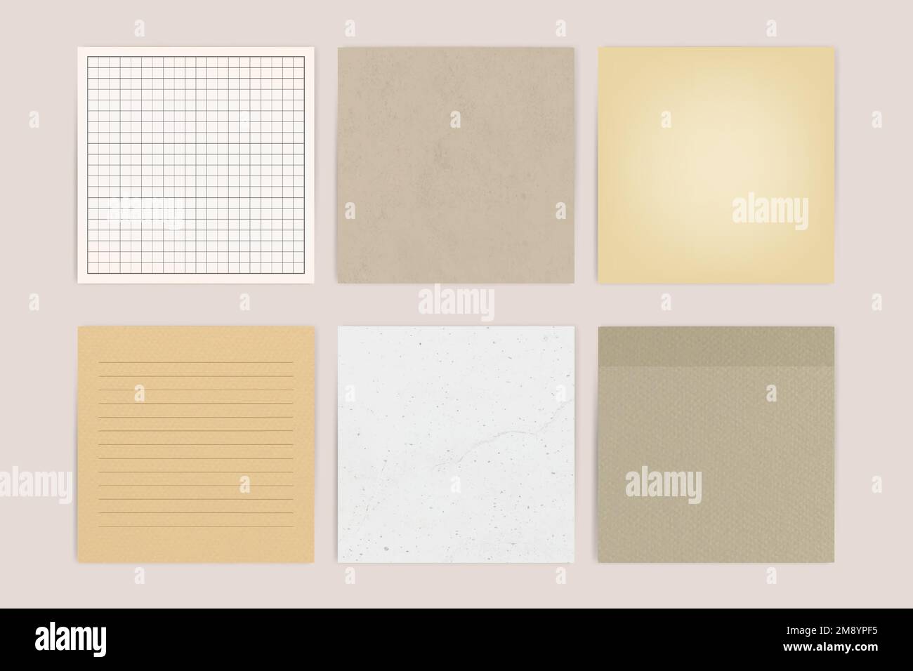 White paper note mockup Stock Vector Images - Alamy