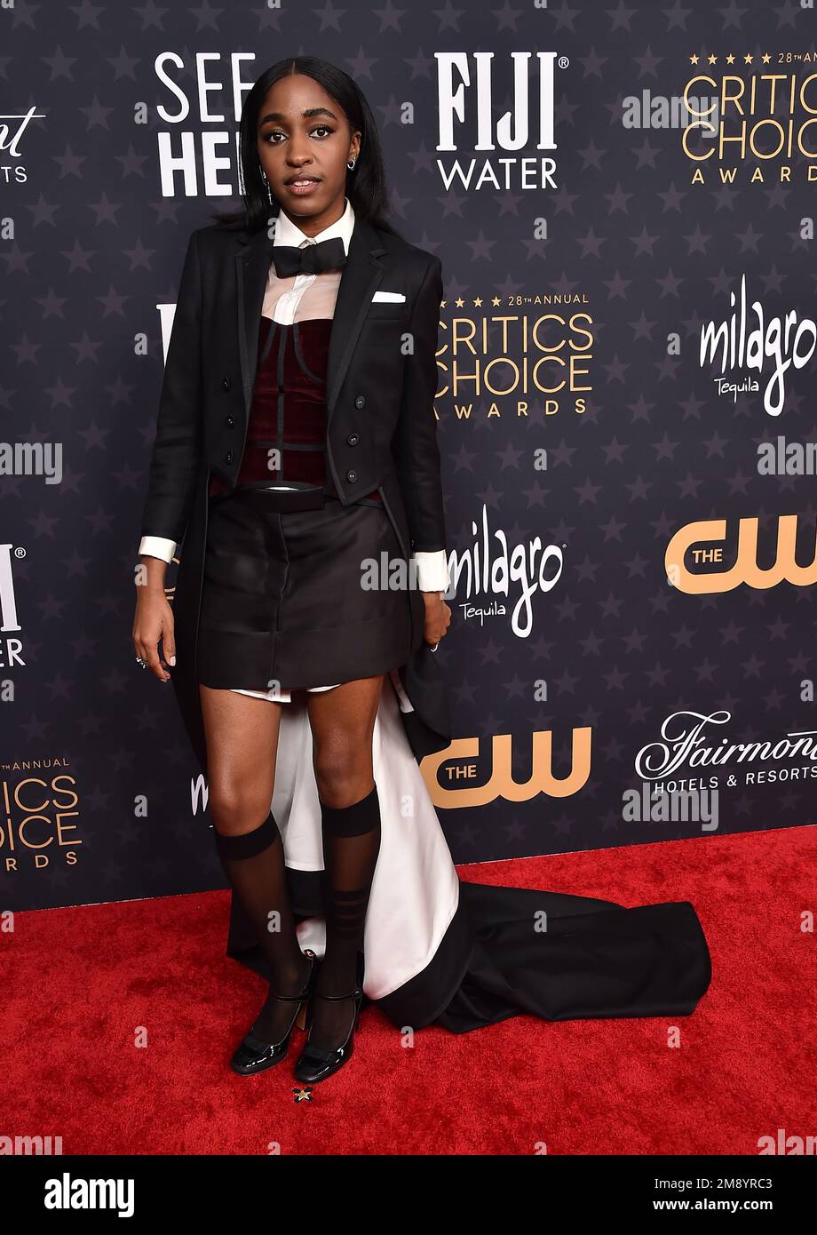 Los Angeles, USA. 15th Jan, 2023. Ayo Edebiri arriving at the 28th ...