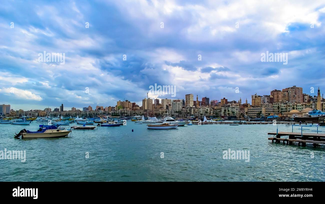 Egypt alexandria city aerial view hi-res stock photography and images ...