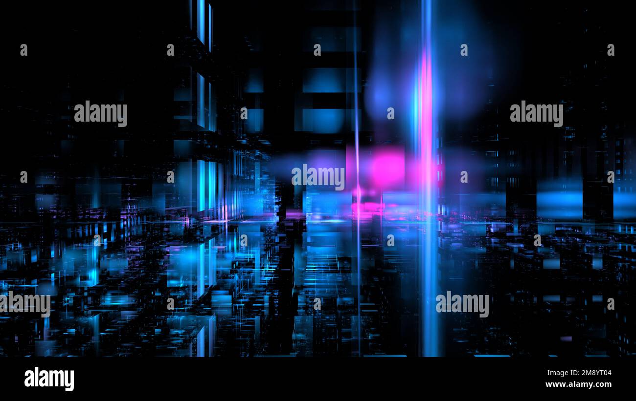 Virtual digital space, data center. Information transfer, digital ...