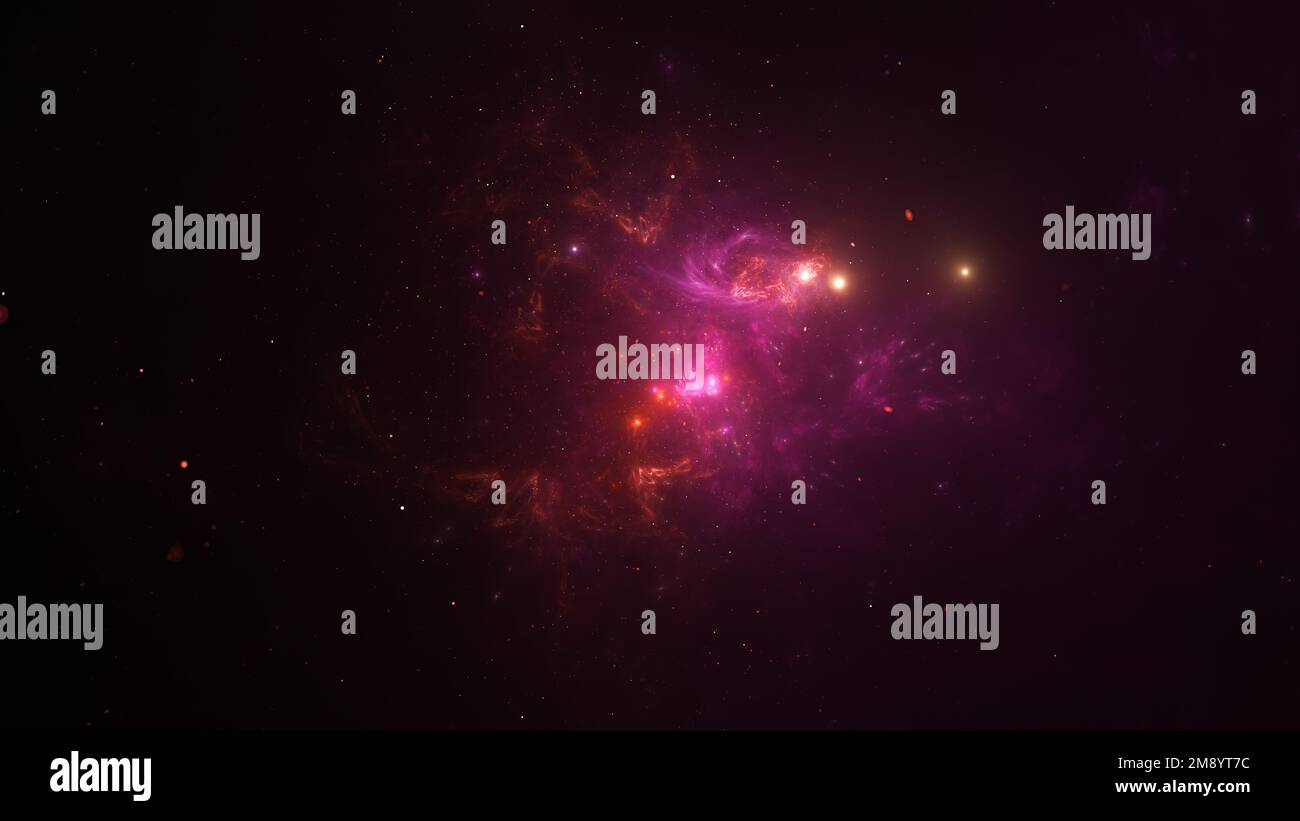 Creation of the universe in space, the birth of planets and galaxies ...