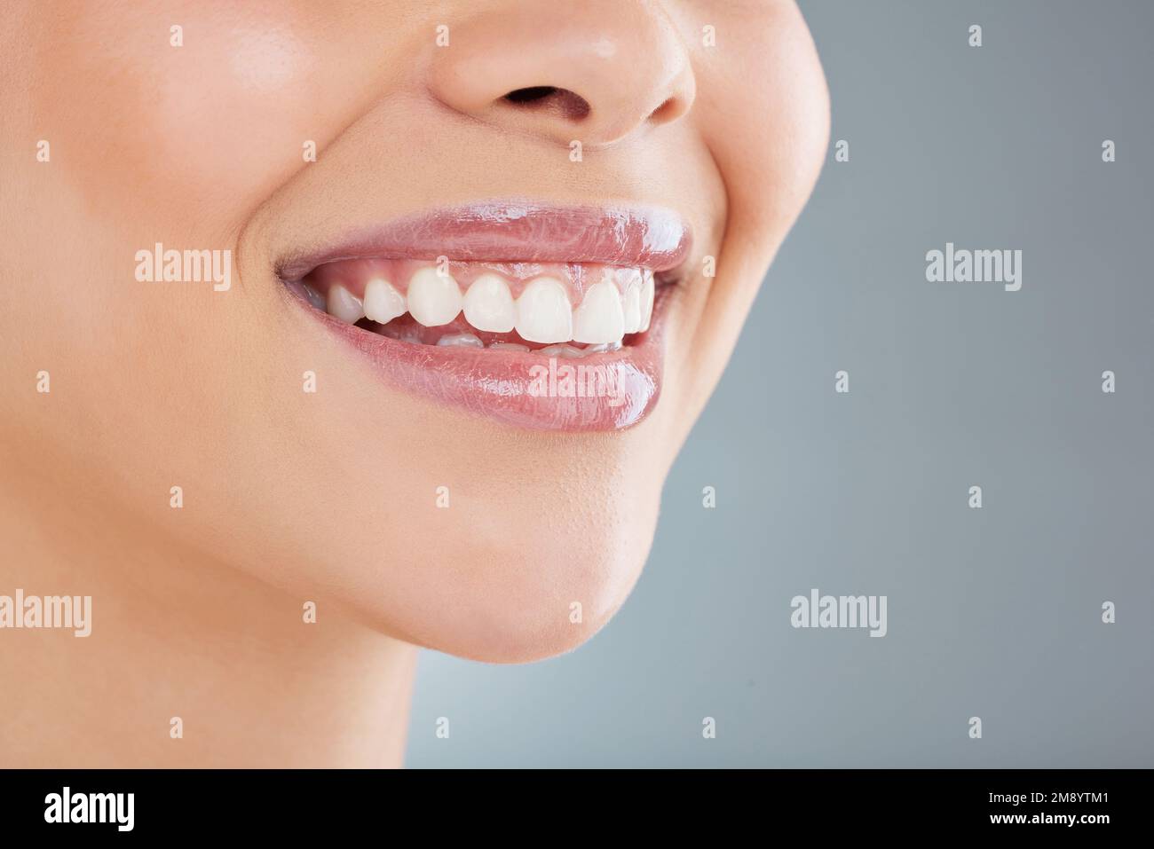 Healthy teeth, bright smile. an unrecognizable young woman posing in ...
