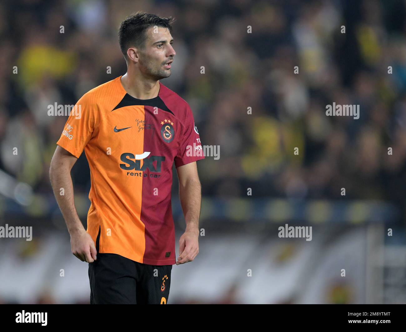 ISTANBUL - Leo Dubois of Galatasaray AS during the Turkish Super Lig ...