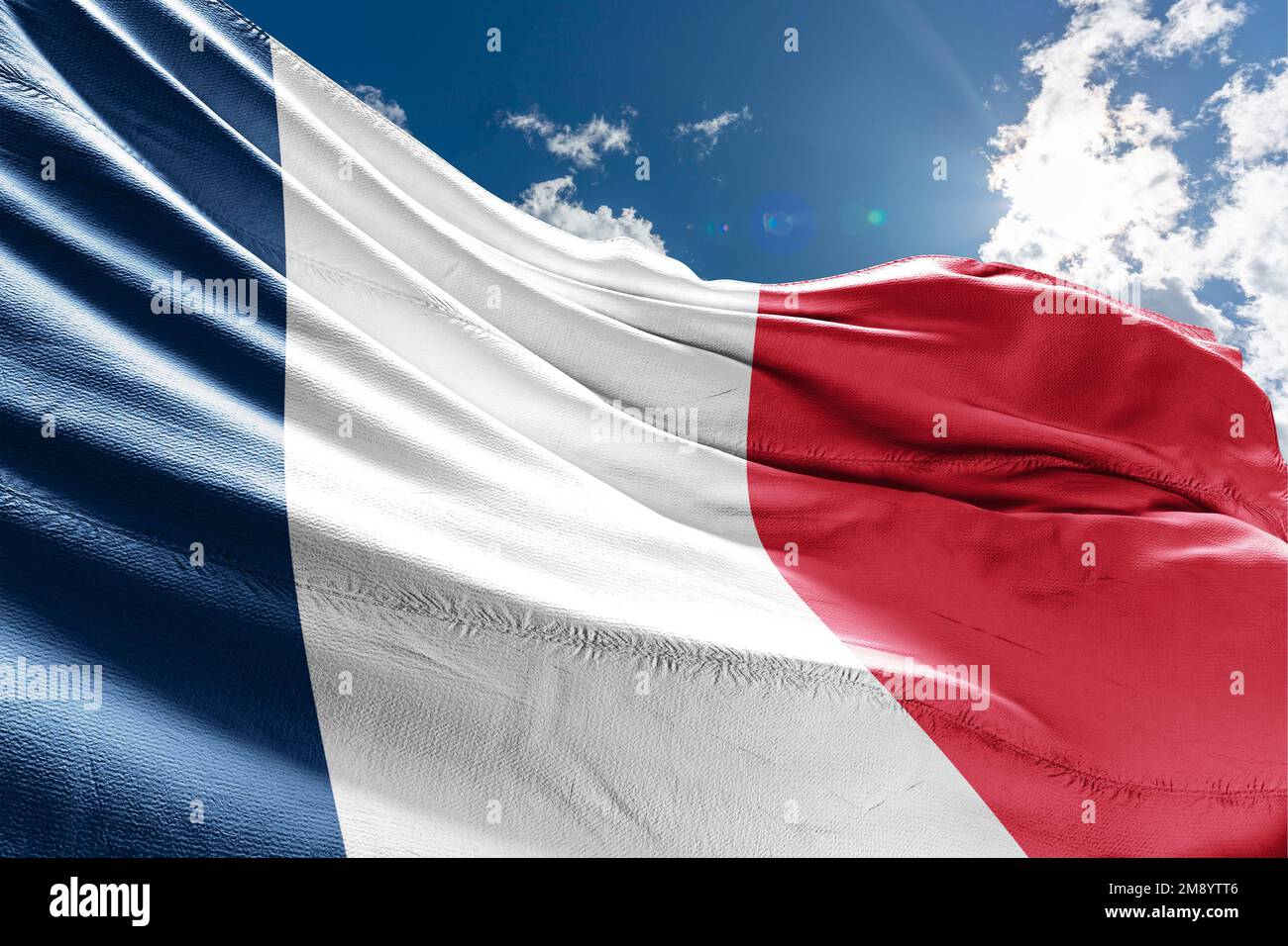 Flag of France. France independence day celebration card with colorful ...