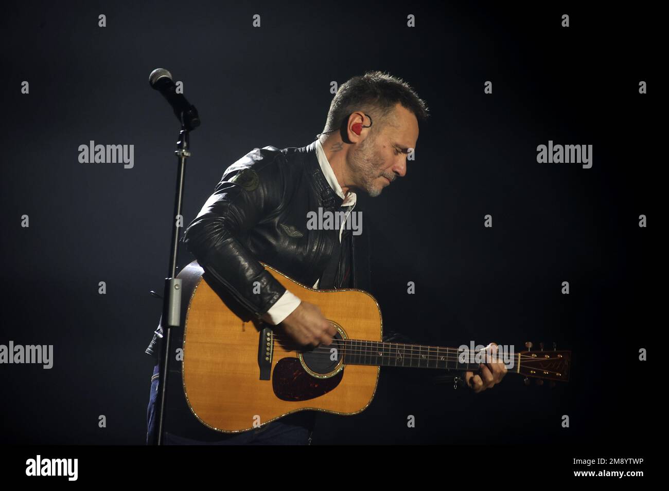 Italian singer Filippo “Nek” Neviani during his performance at Teatro ...