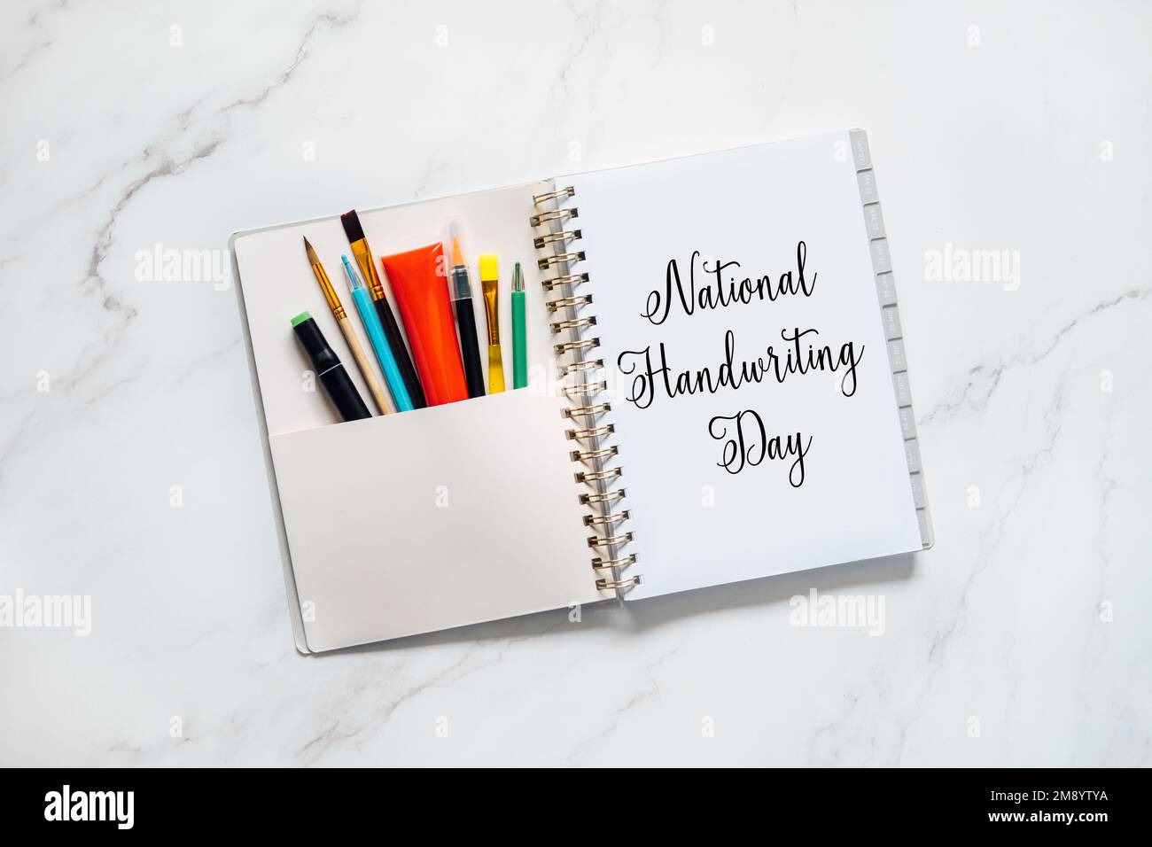 National Handwriting Day, 23 january. Hand lettering inscription text ...