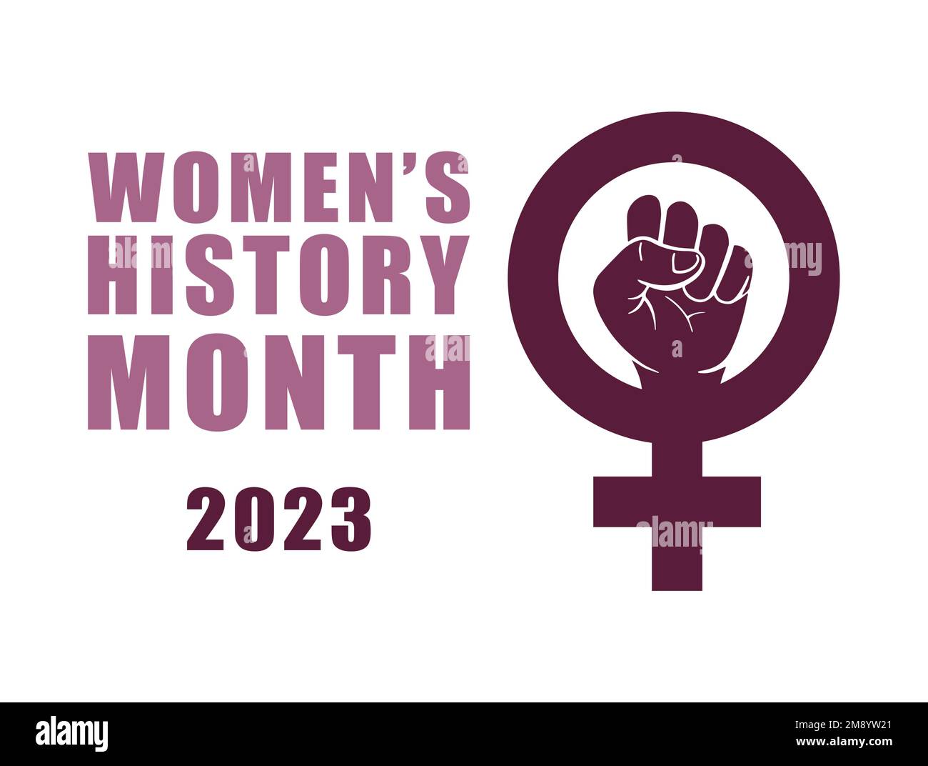 Womens history month banner template vector illustration. Feminism ...