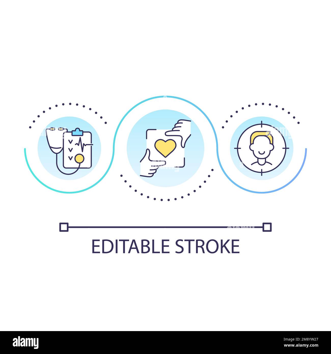 Patient first medical approach loop concept icon Stock Vector Image ...