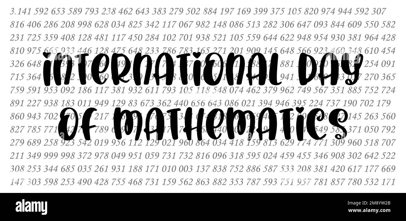 Happy international day of mathematics vector background illustration ...