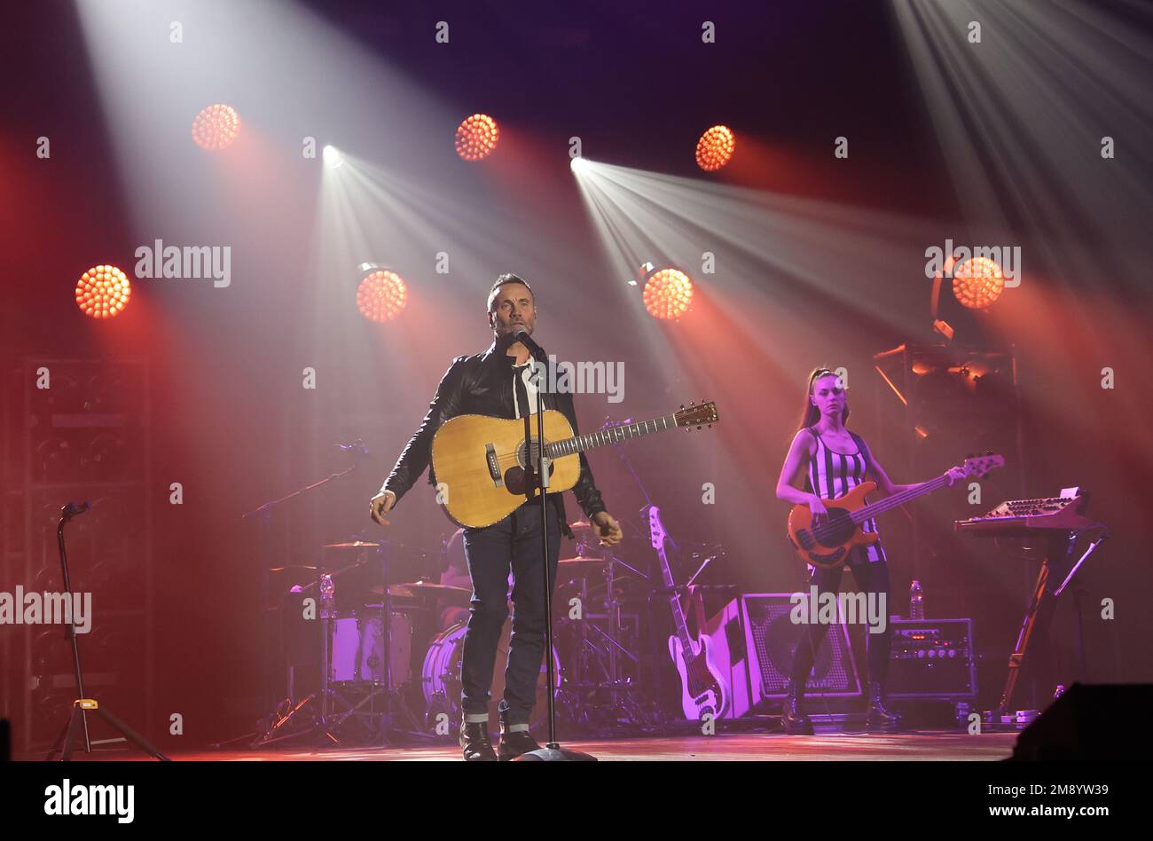 Italian singer Filippo “Nek” Neviani during his performance at Teatro ...