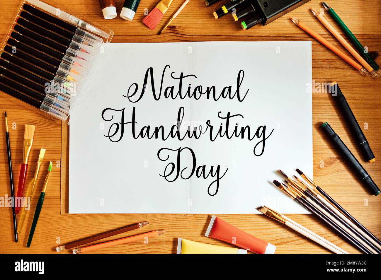 National Handwriting Day, 23 january. Hand lettering inscription text ...