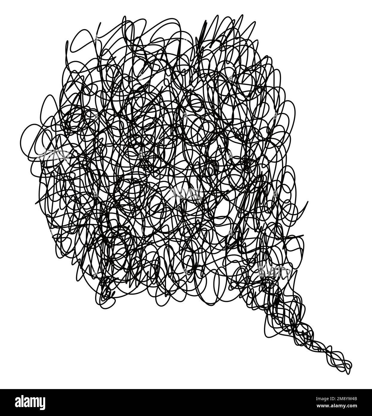 Scribble Black Isolated Tail Stock Photo - Alamy