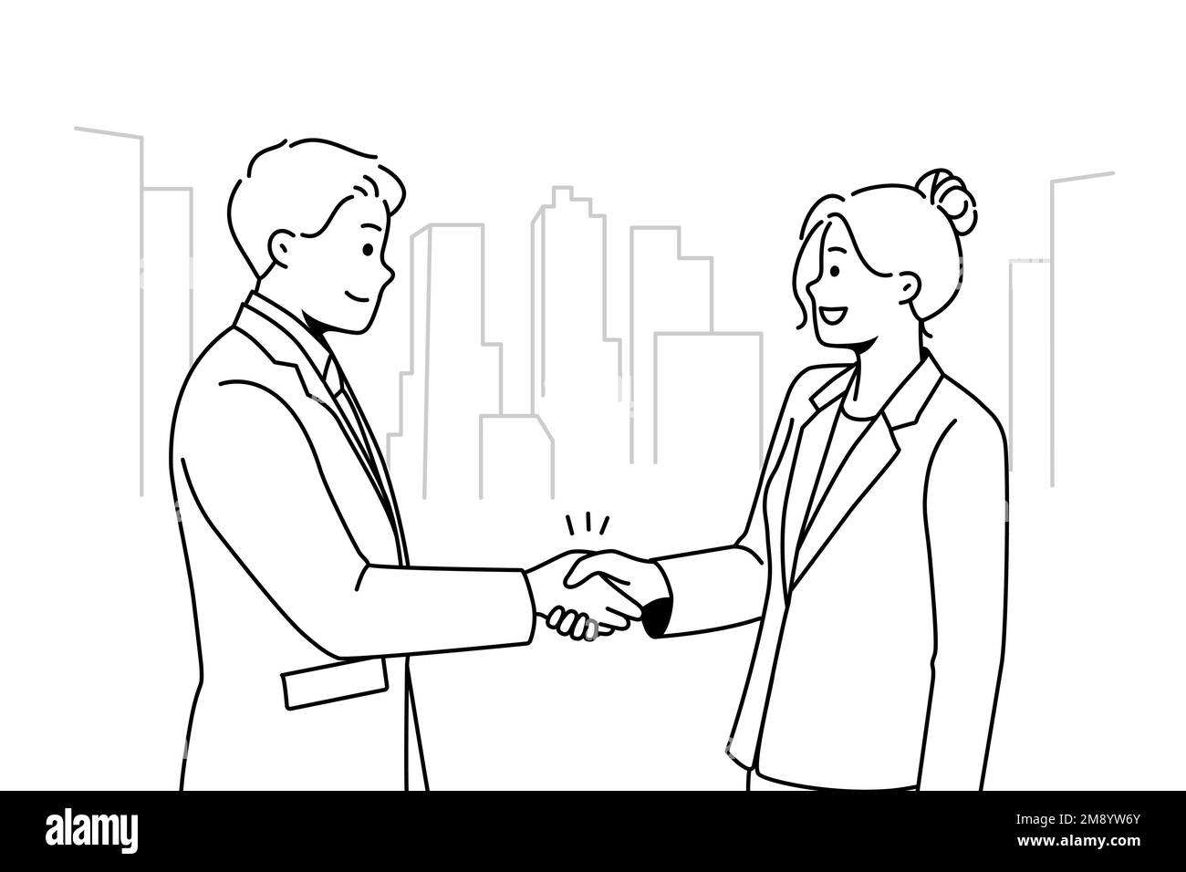 Getting acquainted Stock Vector Images - Alamy