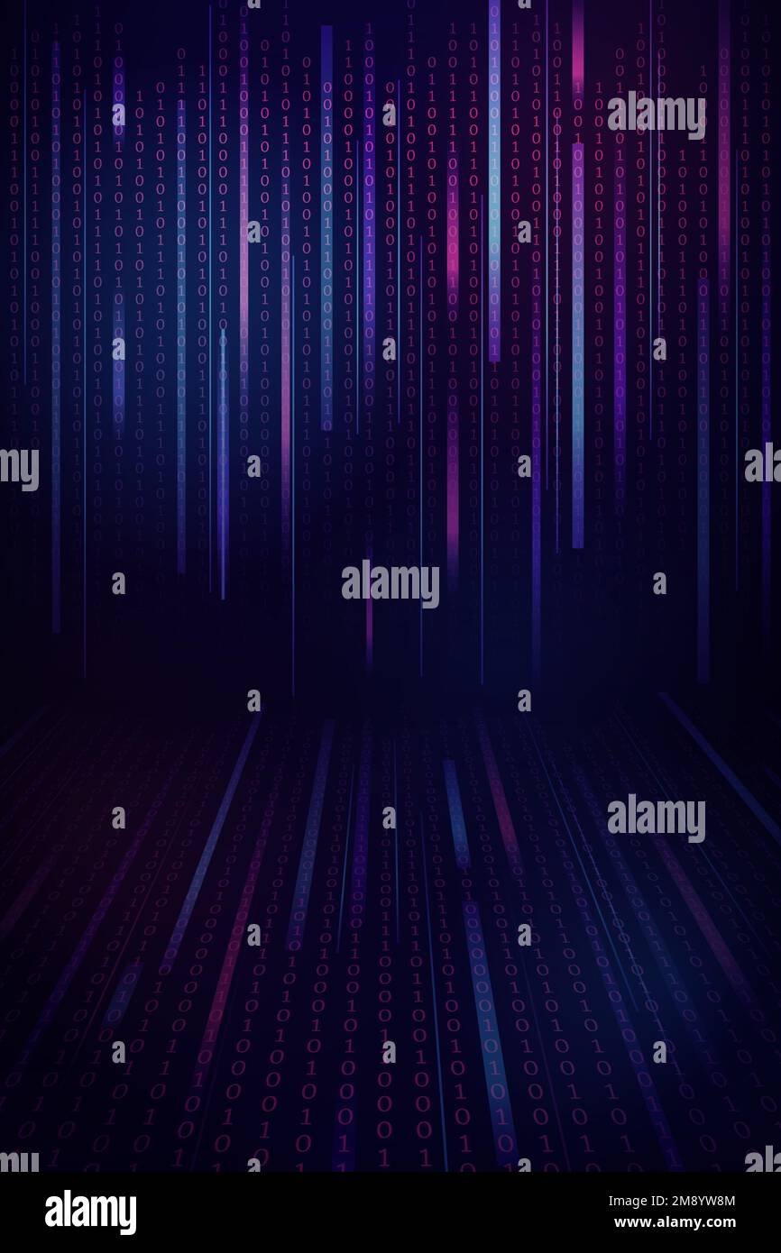 Data stream neon effect Stock Vector Images - Alamy