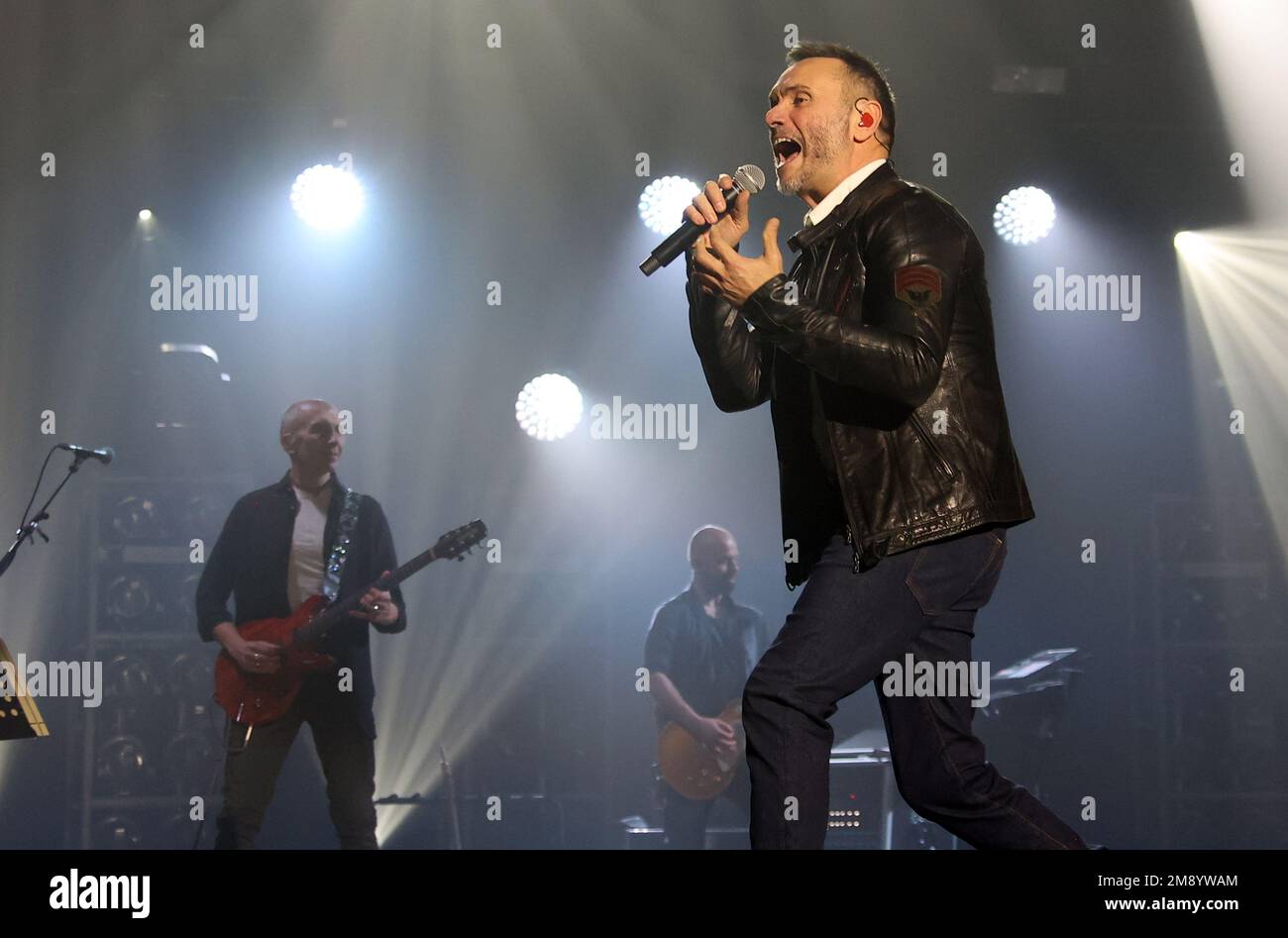 Italian singer Filippo “Nek” Neviani during his performance at Teatro ...