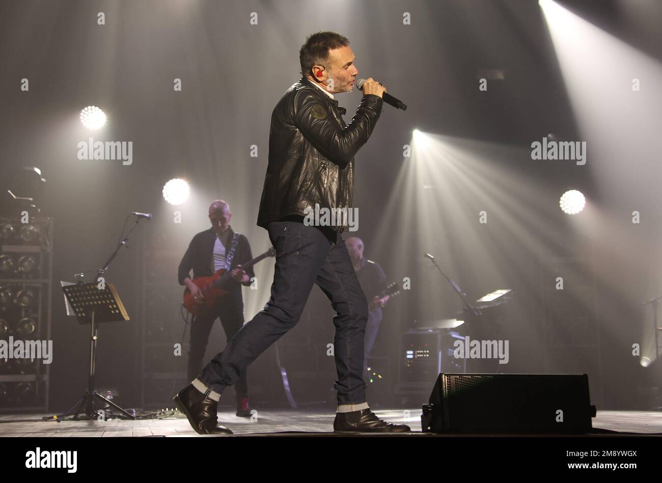 Italian singer Filippo “Nek” Neviani during his performance at Teatro ...