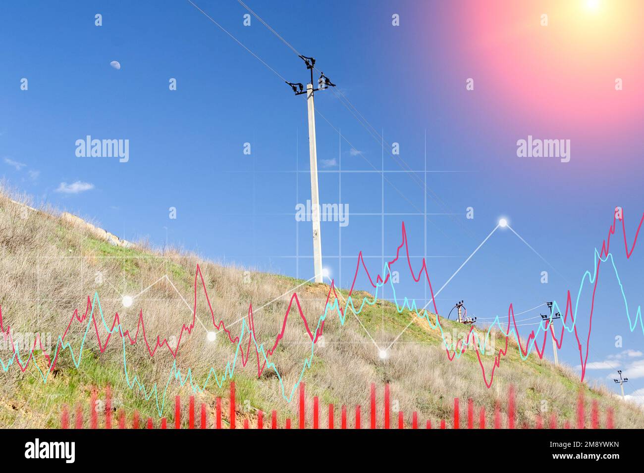 Electricity pole, electricity pylons technology. Technology and ...