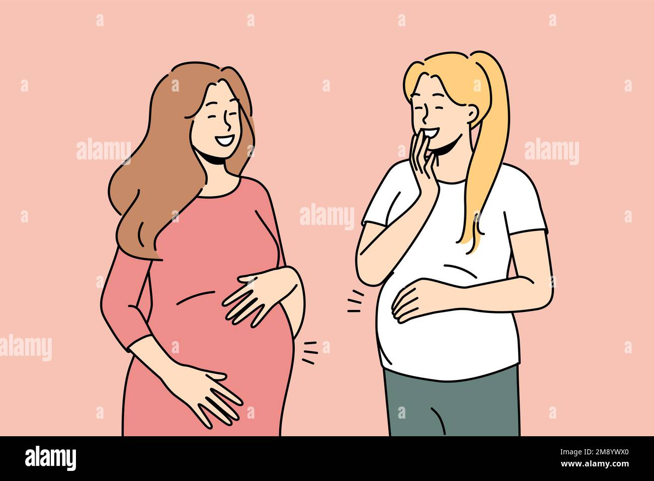 Feeling pregnancy Stock Vector Images - Alamy