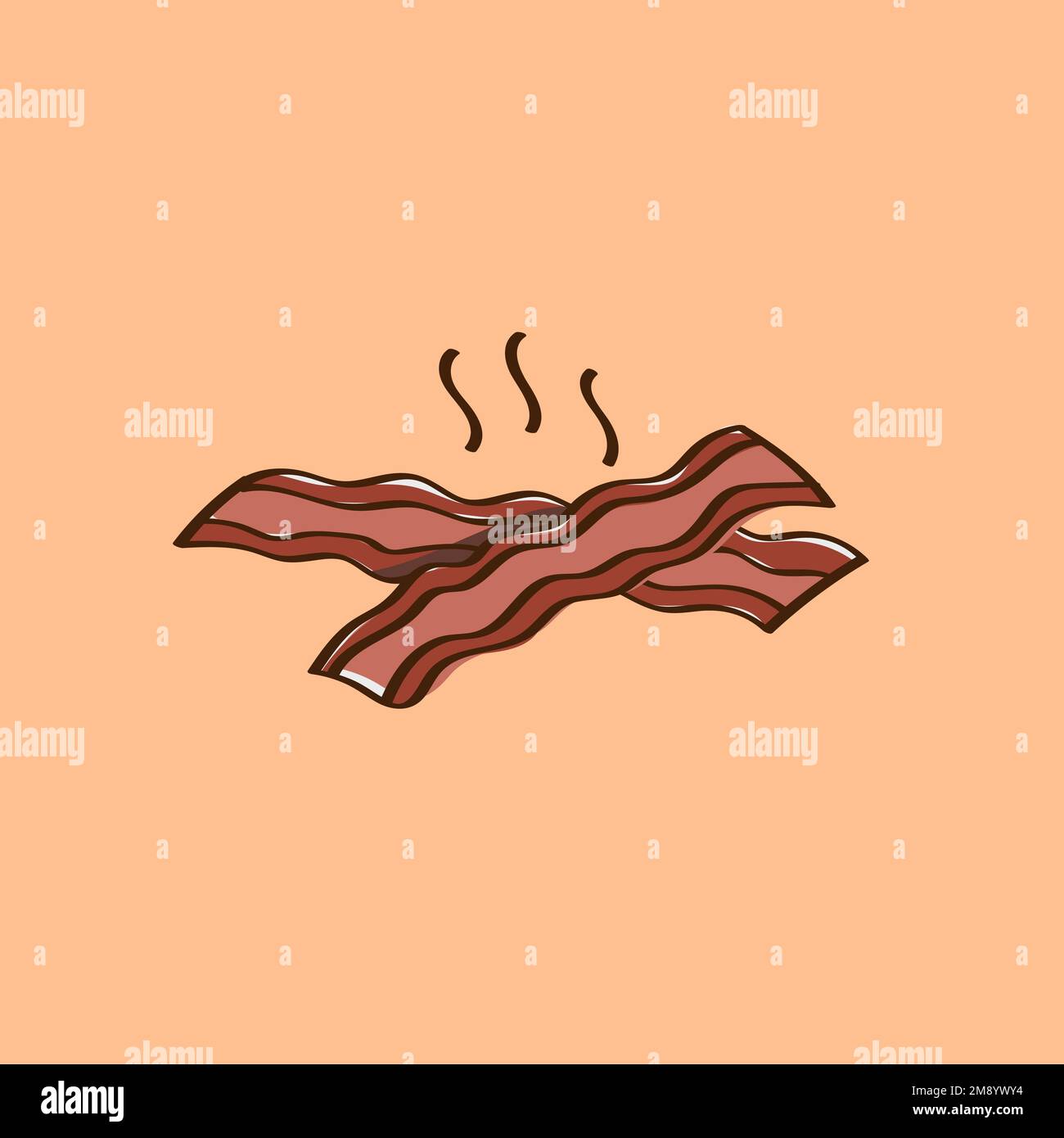 Fried pork meat slice Stock Vector Images - Alamy