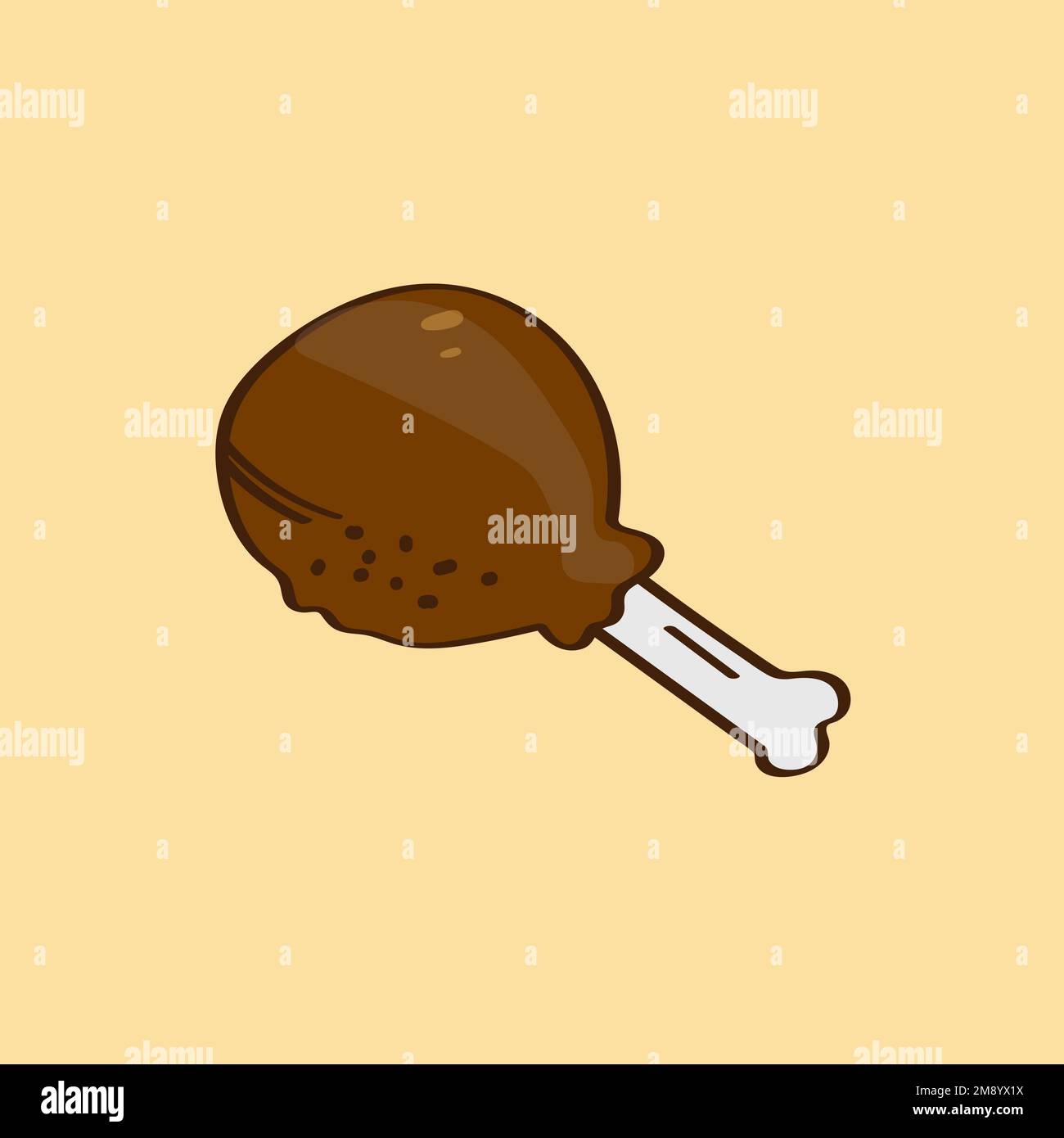Hand drawn fried drumstick vector Stock Vector Image & Art - Alamy