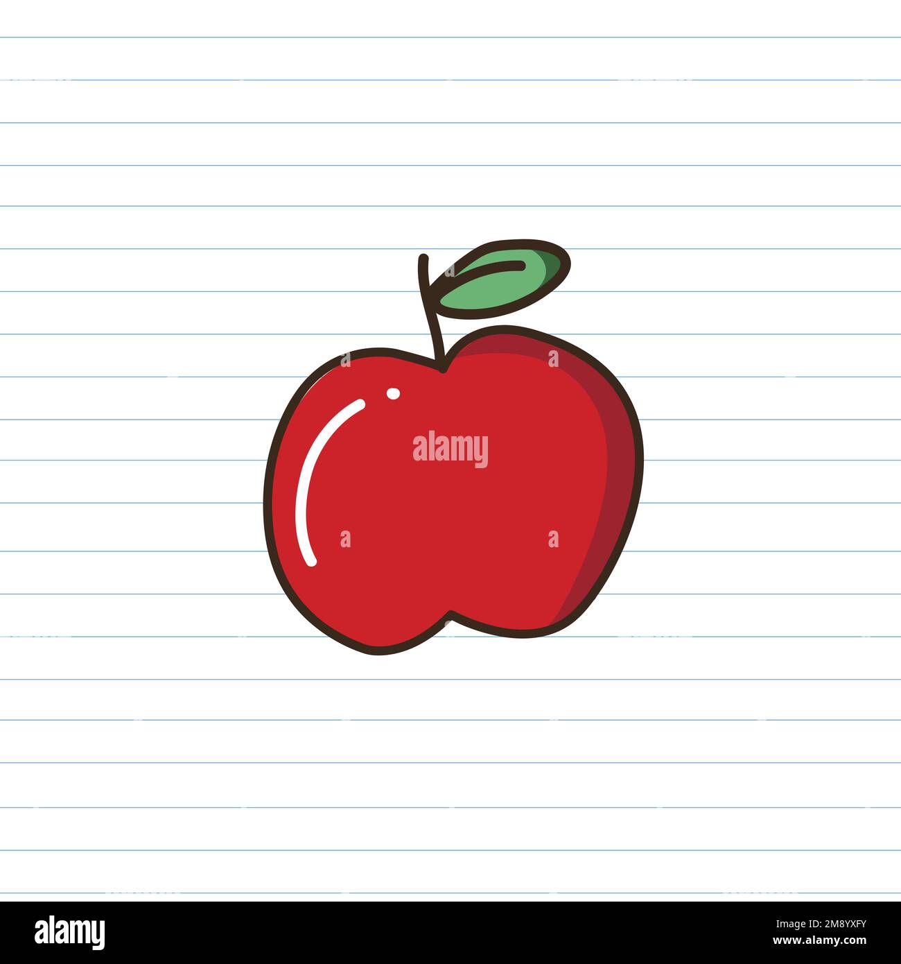 Fresh red educational apple vector Stock Vector Image & Art - Alamy
