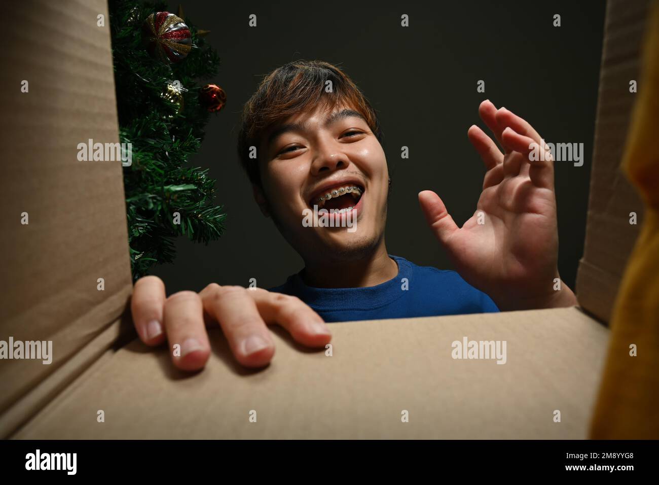 View from inside cardboard box hi-res stock photography and images - Alamy