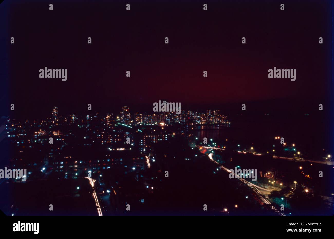 View From Chowpaty at Night, Bombay, Maharashtra, India Stock Photo - Alamy