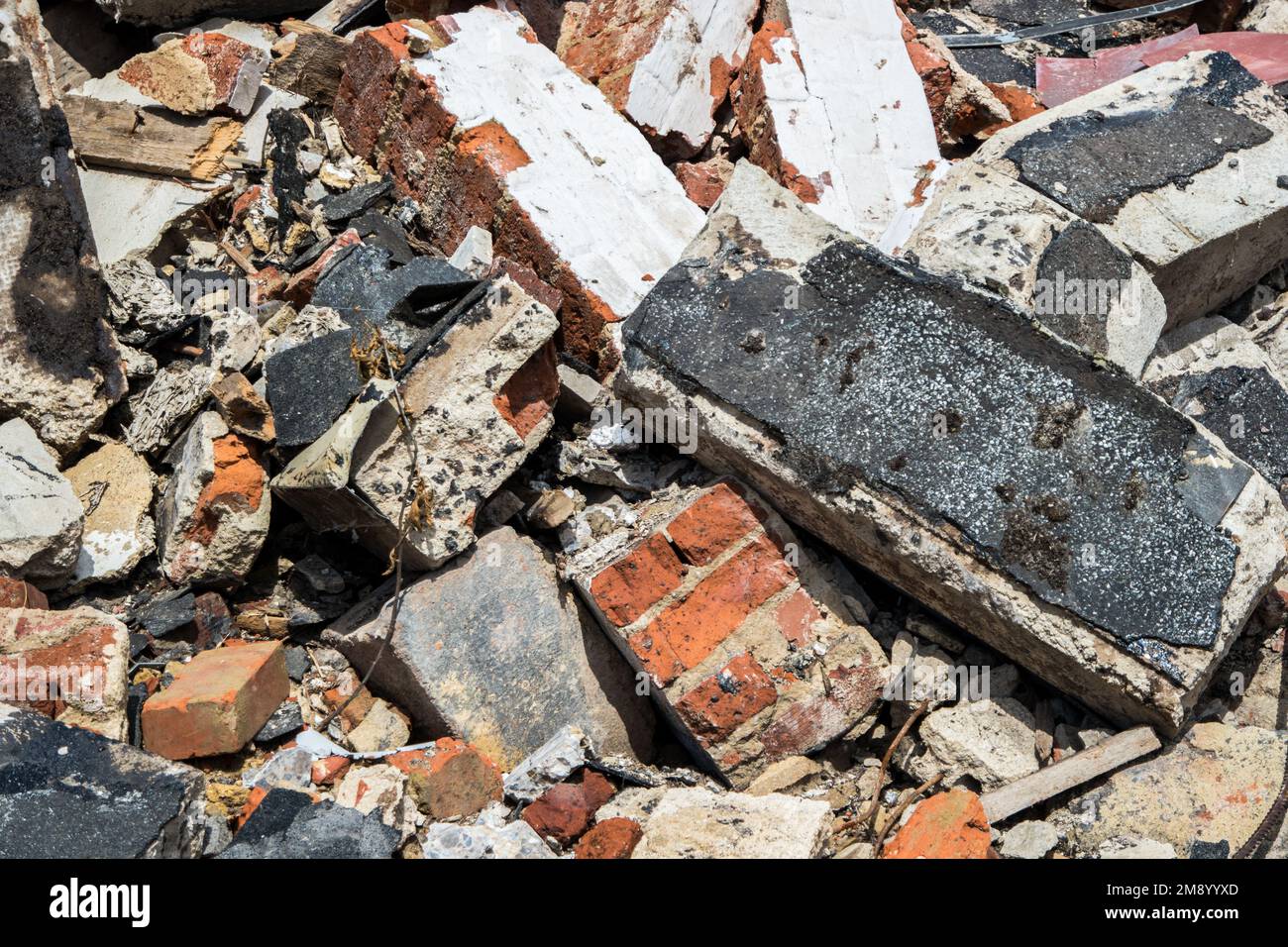 Rubble bricks at a construction site Stock Photo - Alamy