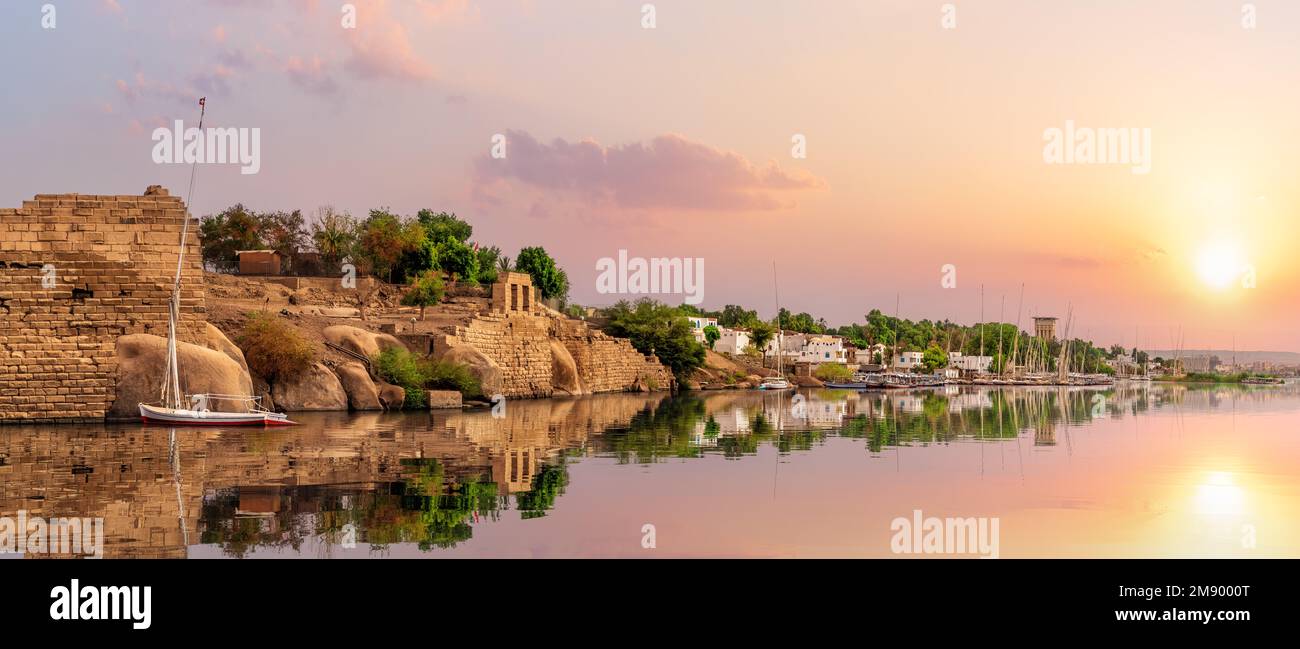 Panorama nile river in aswan hi-res stock photography and images - Alamy
