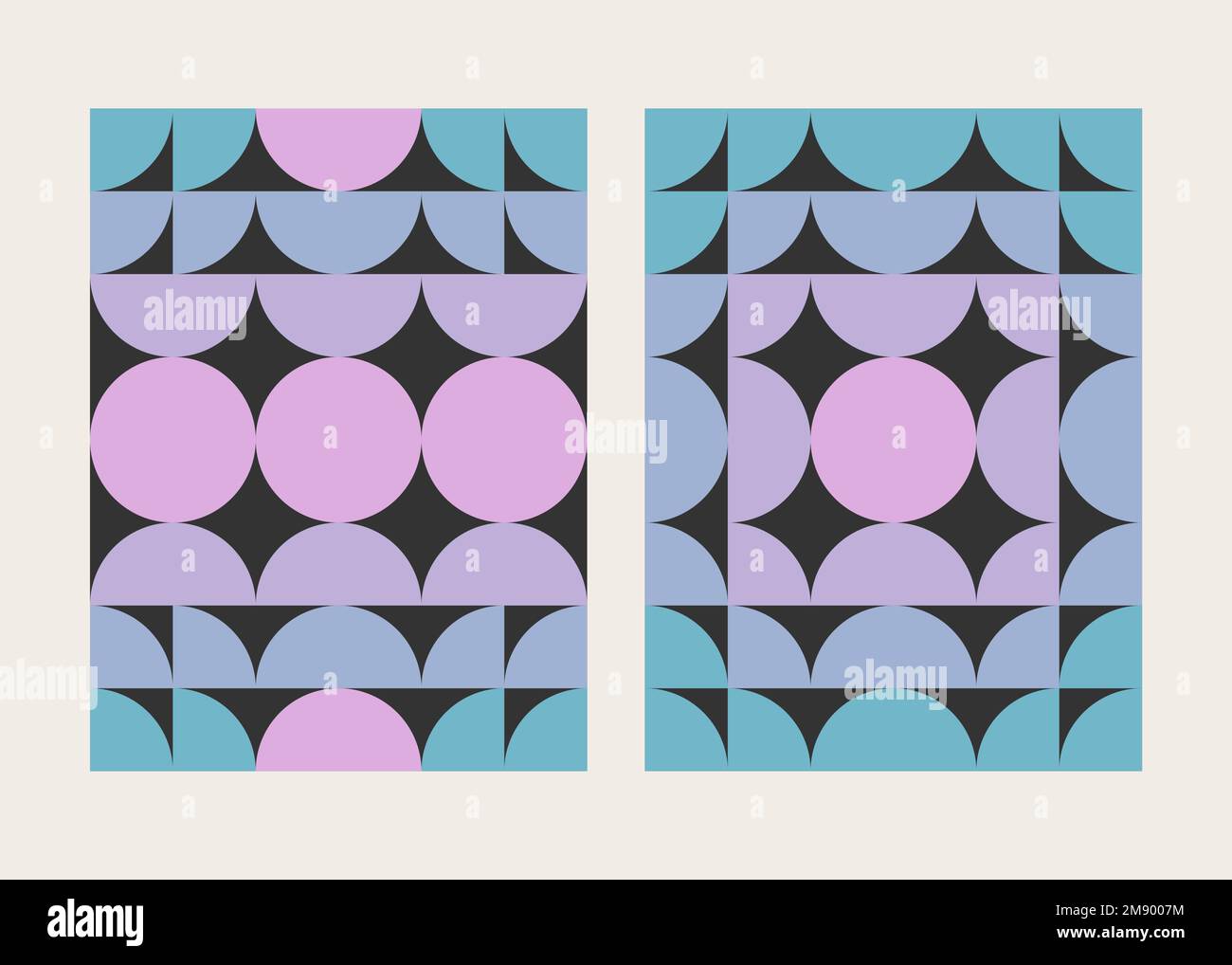 Geometric pattern of circles, cover for booklet in bauhaus style ...
