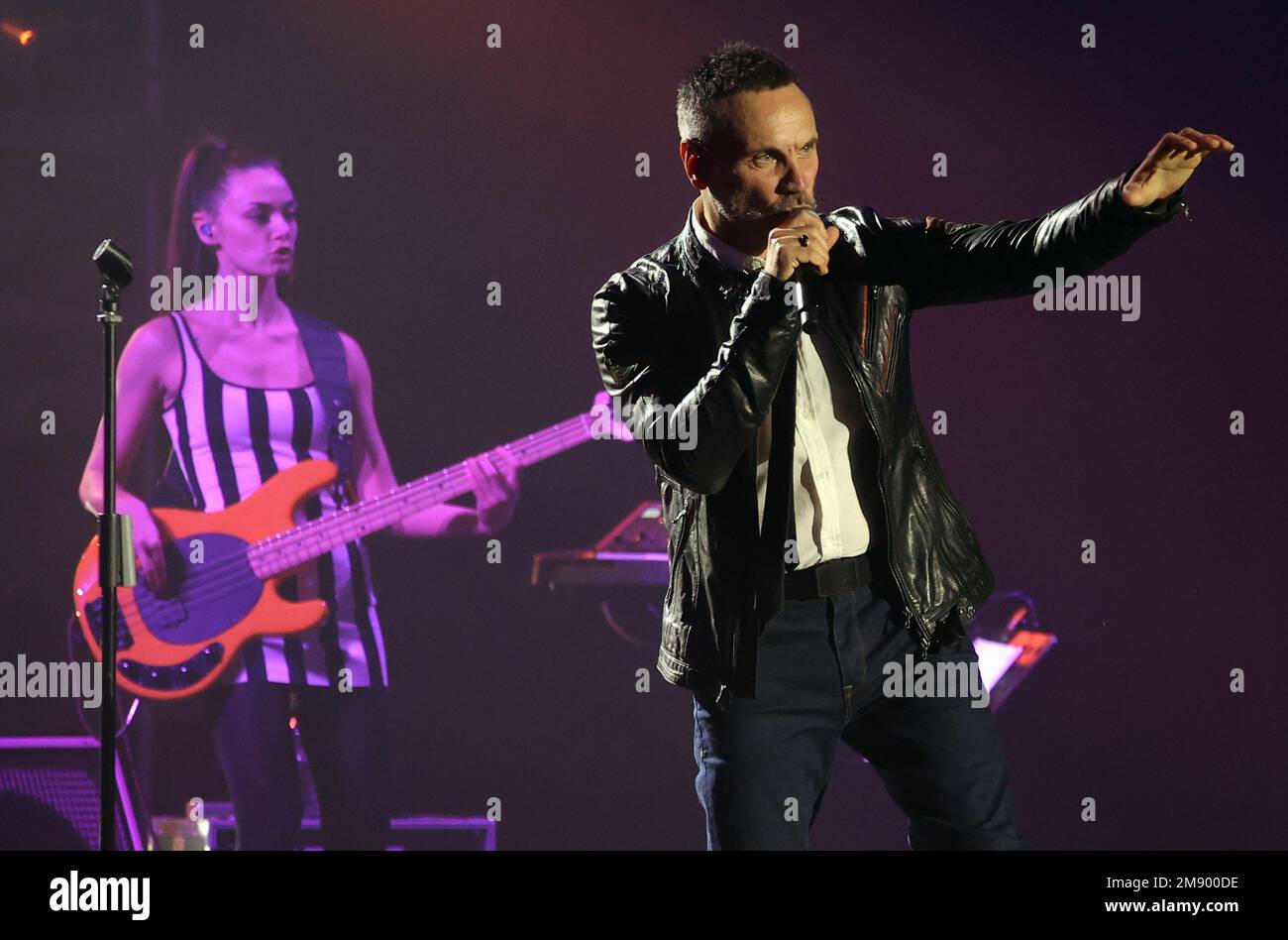 Italian singer Filippo “Nek” Neviani during his performance at Teatro ...