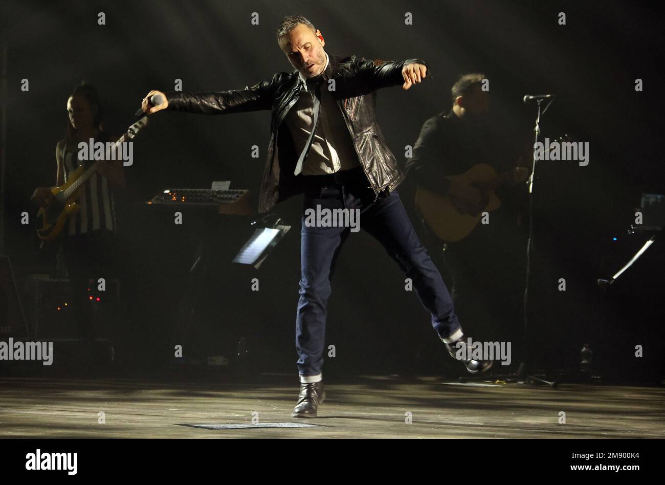 Italian singer Filippo “Nek” Neviani during his performance at Teatro ...