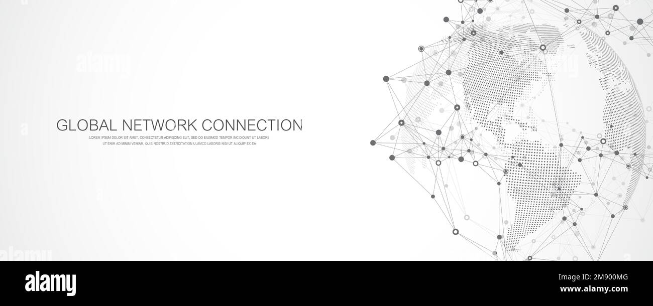 Global digital interconnection Stock Vector Images - Alamy