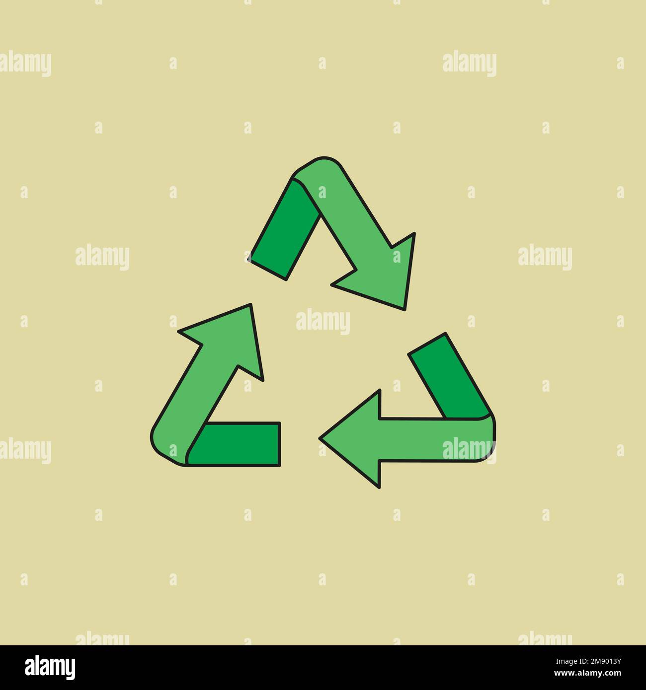 Green arrow recycle environment icon design element vector Stock Vector ...