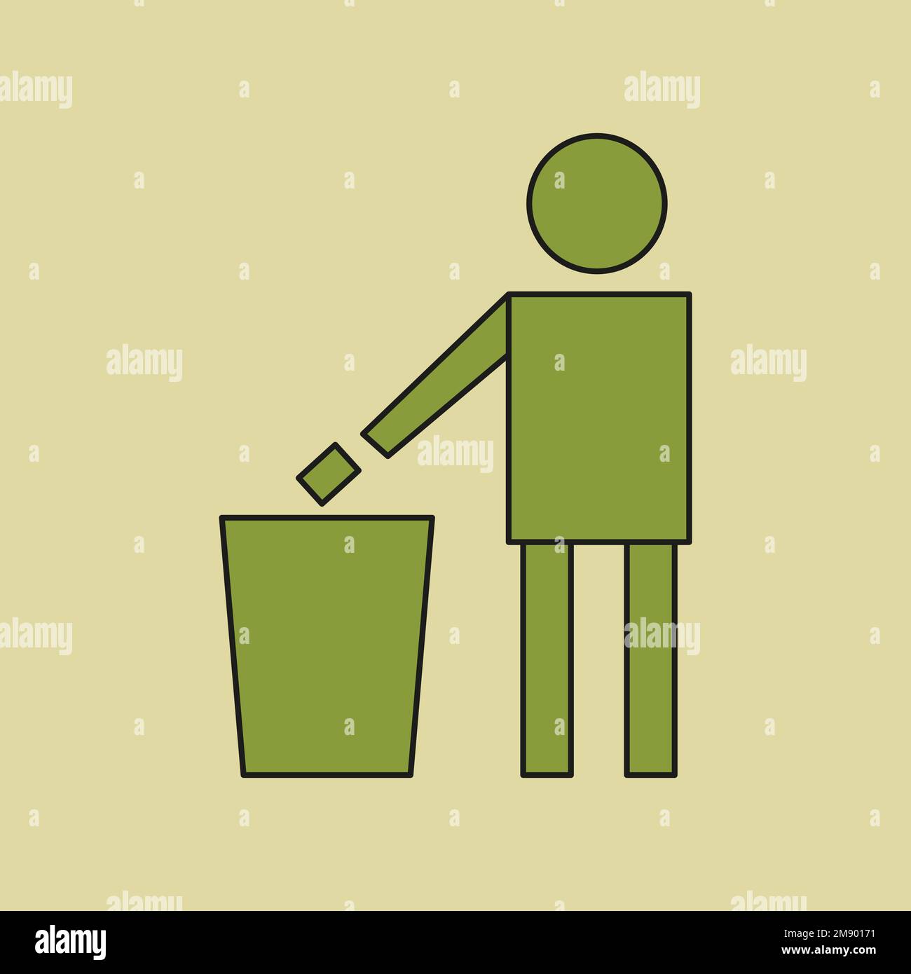 Litter environment icon design element vector Stock Vector Image & Art ...